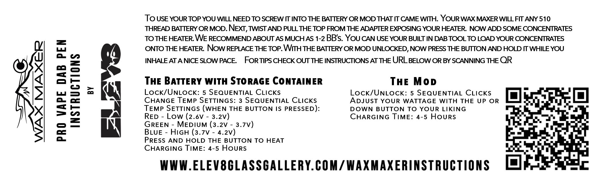 Wax Maxer V2 Instructions - Elev8ing since 2004